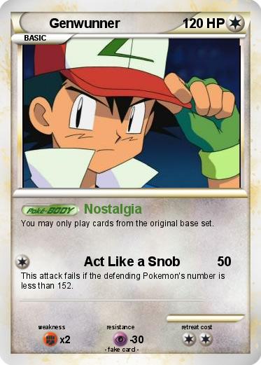Pokémon Genwunner - Nostalgia - My Pokemon Card