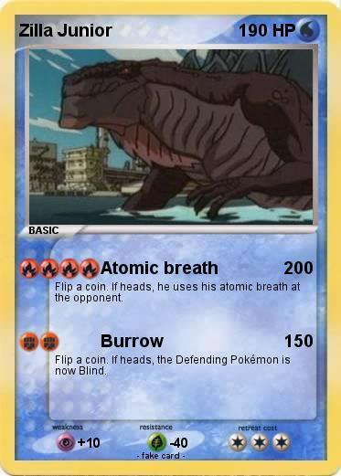 Pokémon Zilla Junior - Atomic breath - My Pokemon Card