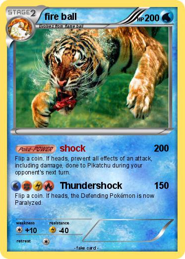 Pokémon fire ball 155 155 - shock - My Pokemon Card