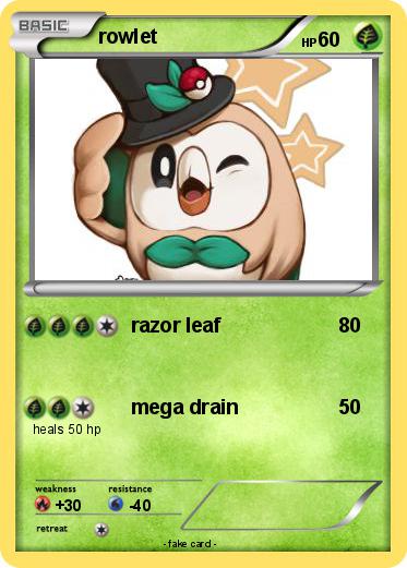 Pokémon rowlet 139 139 - razor leaf - My Pokemon Card