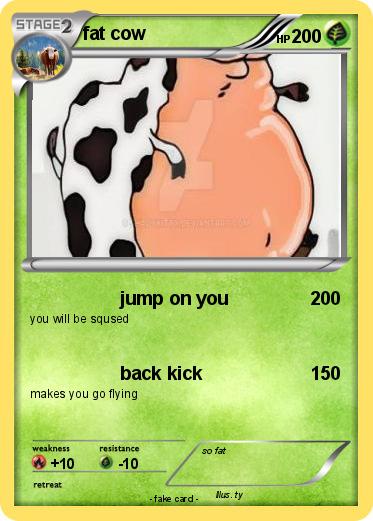 Pokémon fat cow 19 19 - jump on you - My Pokemon Card