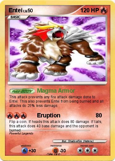 Pokémon Entei 487 487 - Magma Armor - My Pokemon Card