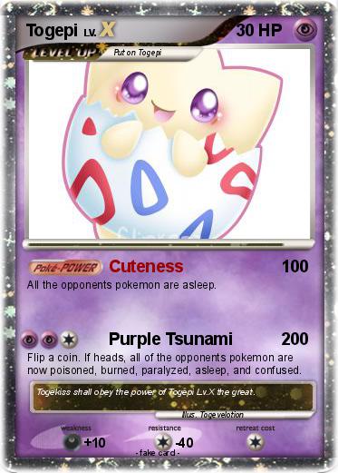 Pokémon Togepi 202 202 - Cuteness - My Pokemon Card