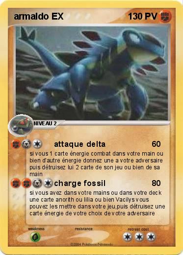 Pokémon armaldo EX 2 2 - attaque delta - Ma carte Pokémon