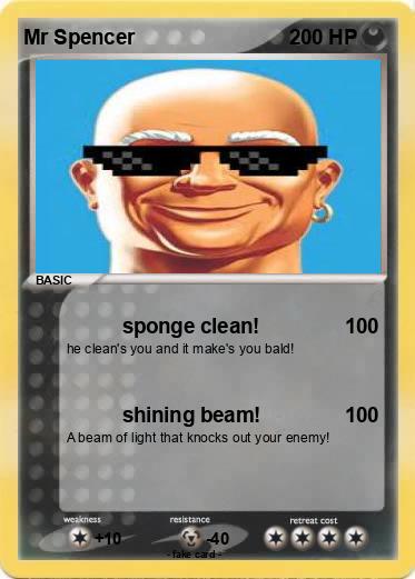 Pokémon Mr Spencer 1 1 - sponge clean! - My Pokemon Card