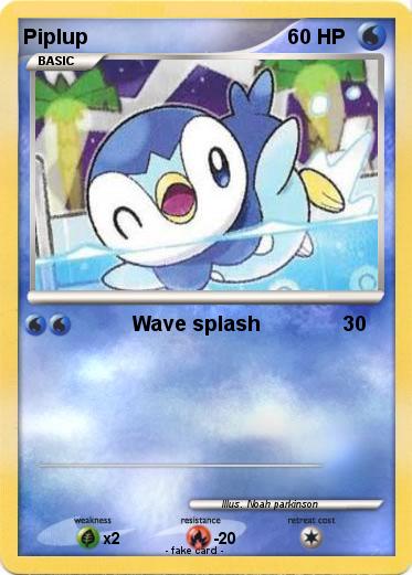 Pokémon Piplup 933 933 - Wave splash - My Pokemon Card