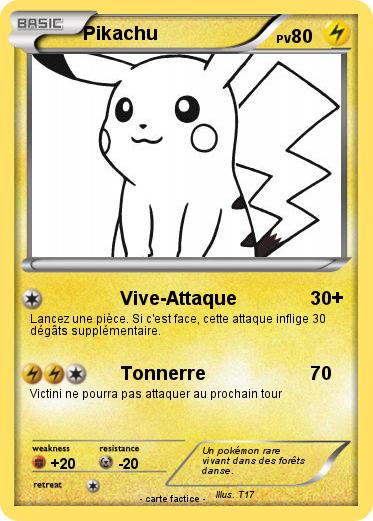 Pokémon Pikachu 19792 19792 - Vive-Attaque - Ma carte Pokémon