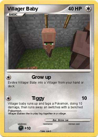 Pokémon Villager Baby - Grow up - My Pokemon Card