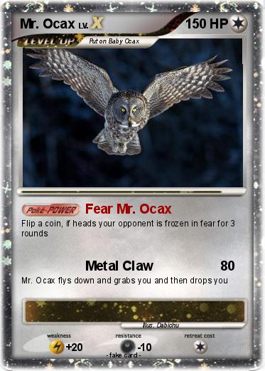 Pokémon Mr Ocax - Fear Mr. Ocax - My Pokemon Card