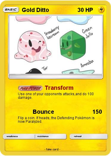 Pokémon Gold Ditto - Transform - My Pokemon Card