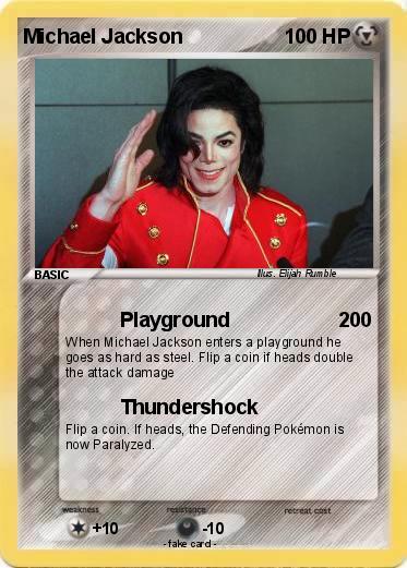 Pokémon Michael Jackson 1621 1621 - Playground - My Pokemon Card