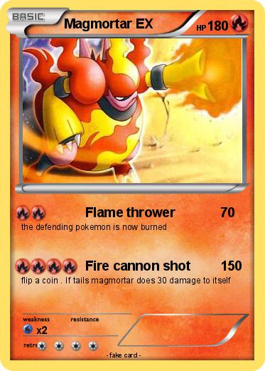 Pokémon Magmortar EX 8 8 - Flame thrower - My Pokemon Card