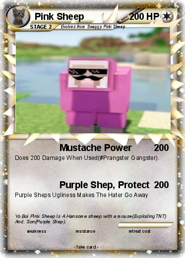 Pokémon Pink Sheep 281 281 - Mustache Power - My Pokemon Card