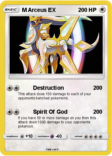 Pokémon M Arceus EX 105 105 - Destruction - My Pokemon Card