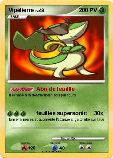 Pokémon Vipelierre 164 164 - Abri de feuillle - Ma carte Pokémon