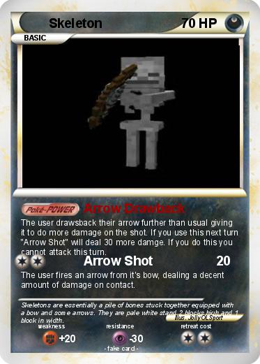 Pokémon Skeleton 457 457 - Arrow Drawback - My Pokemon Card