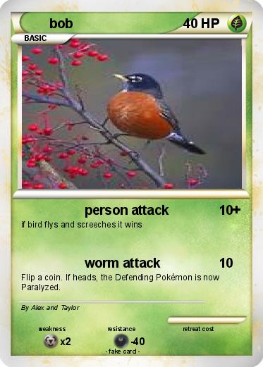 Pokémon bob 2120 2120 - person attack - My Pokemon Card