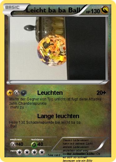 Pokémon Leicht ba ba Ball - Leuchten - My Pokemon Card