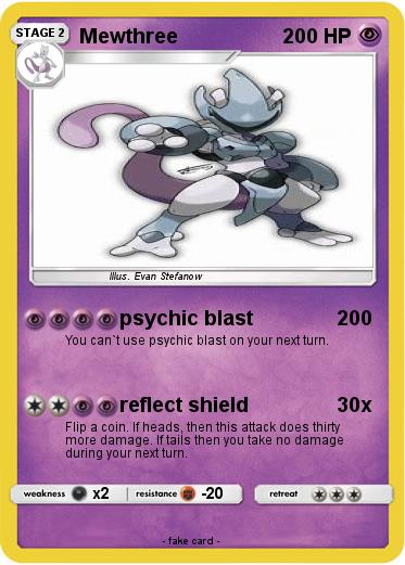 Pokémon Mewthree 1369 1369 - psychic blast - My Pokemon Card