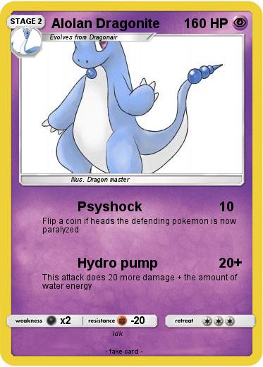Pokémon Alolan Dragonite - Psyshock - My Pokemon Card