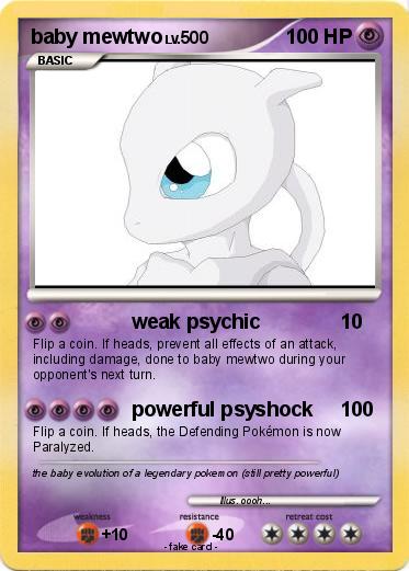 Pokémon baby mewtwo 29 29 - weak psychic - My Pokemon Card
