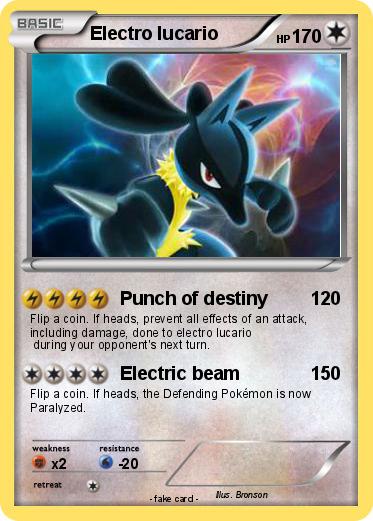 Pokémon Electro lucario - Punch of destiny - My Pokemon Card