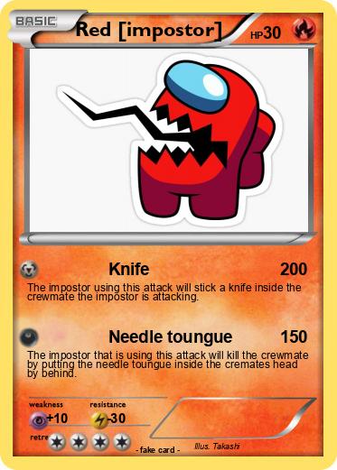 Pokémon Red impostor 4 4 - Knife - My Pokemon Card