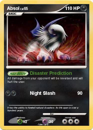 Pokémon Absol 1332 1332 - Disaster Prediction - My Pokemon Card
