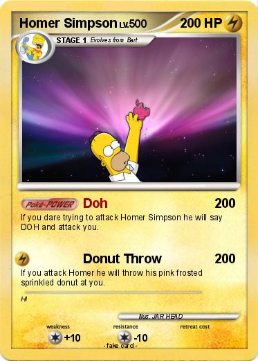 Pokémon Homer Simpson 1222 1222 - Doh - My Pokemon Card