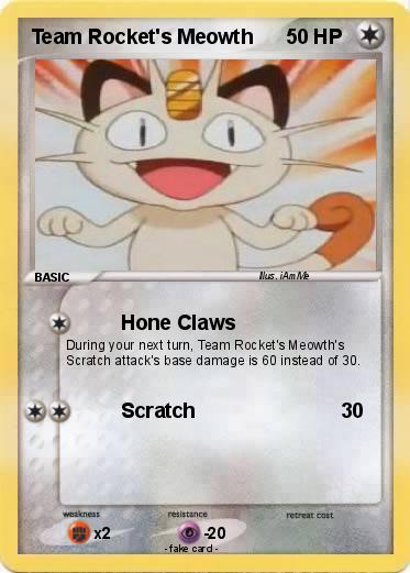 Pokémon Team Rocket s Meowth 12 12 - Hone Claws - My Pokemon Card
