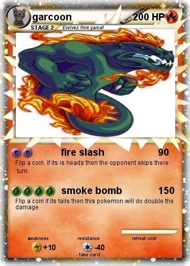 Pokémon garcoon - fire slash - My Pokemon Card