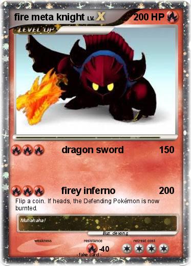 Pokémon fire meta knight 2 2 - dragon sword - My Pokemon Card