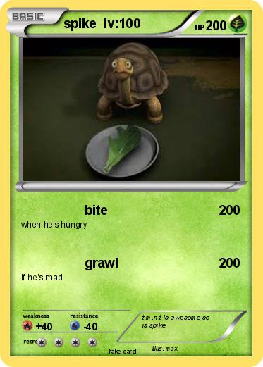 Pokémon spike lv 100 100 - bite - My Pokemon Card