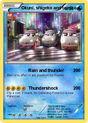 Pokémon Okuni shigeko and tamiko - Rain and thunder - My Pokemon Card