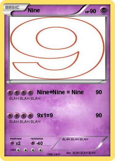 Pokémon Nine 407 407 - Nine+Nine = Nine - My Pokemon Card