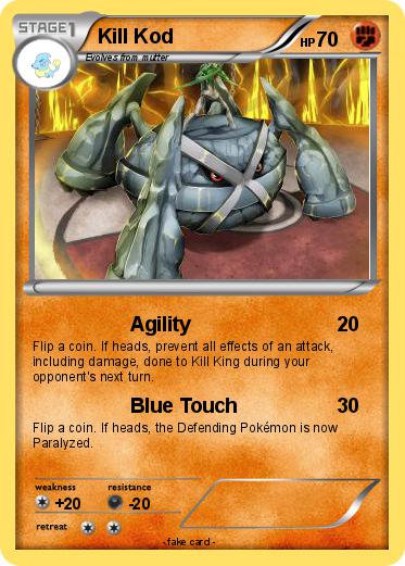 Pokémon Kill Kod - Agility - My Pokemon Card
