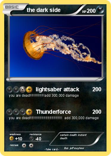 Pokémon the dark side 12 12 - lightsaber attack - My Pokemon Card