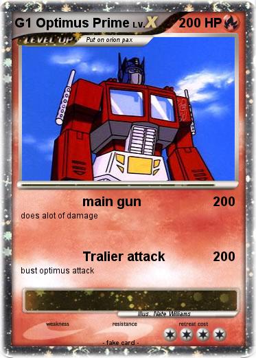 Pokémon G1 Optimus Prime 1 1 - main gun - My Pokemon Card