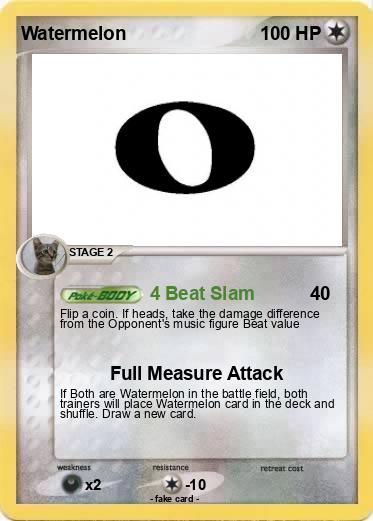 Pokémon Watermelon 184 184 - 4 Beat Slam - My Pokemon Card