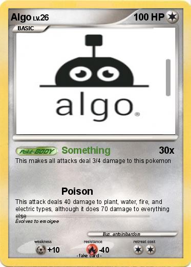 Pokémon Algo 4 4 - Something - My Pokemon Card