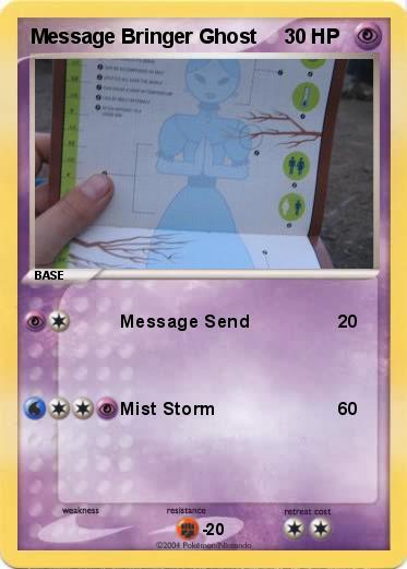Pokémon Message Bringer Ghost - Message Send - My Pokemon Card