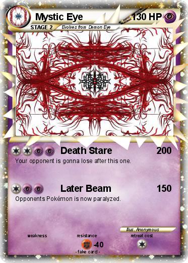 Pokémon Mystic Eye - Death Stare - My Pokemon Card