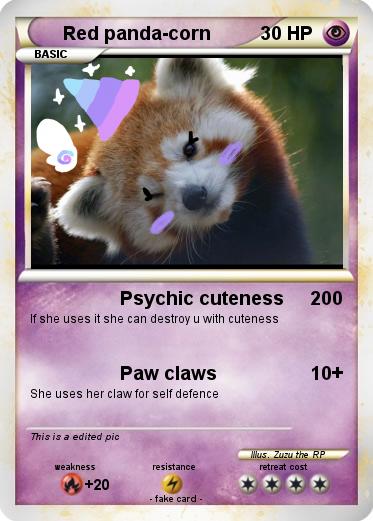 Pokémon Red panda corn - Psychic cuteness - My Pokemon Card