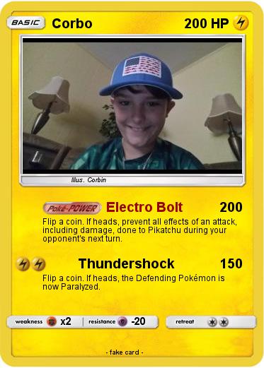 Pokémon Corbo - Electro Bolt - My Pokemon Card