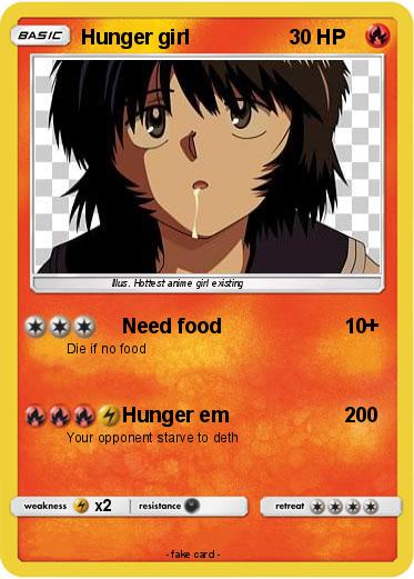 Pokémon Hunger girl - Need food - My Pokemon Card