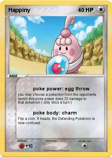 Pokémon Happiny - poke power: egg throw - My Pokemon Card
