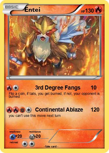 Pokémon Entei 2289 2289 - 3rd Degree Fangs - My Pokemon Card