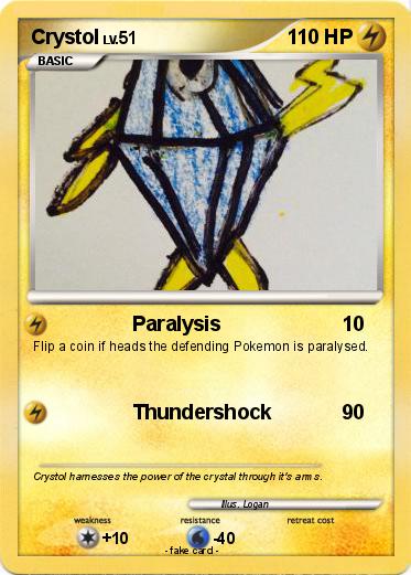 Pokémon Crystol - Paralysis - My Pokemon Card
