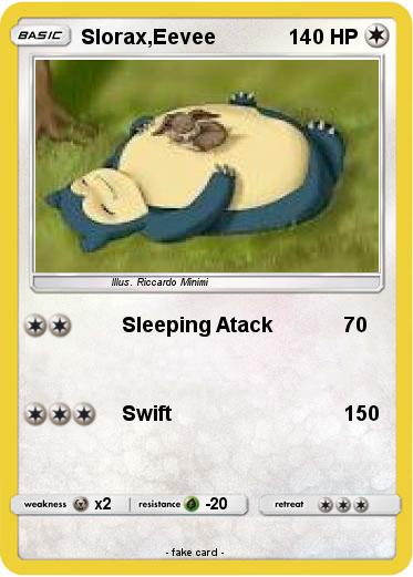 Pokémon Slorax Eevee - Sleeping Atack - My Pokemon Card