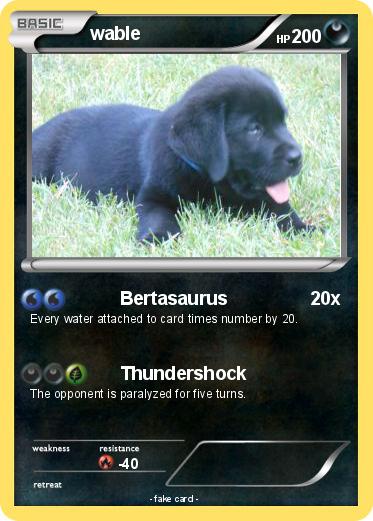 Pokémon wable - Bertasaurus - My Pokemon Card